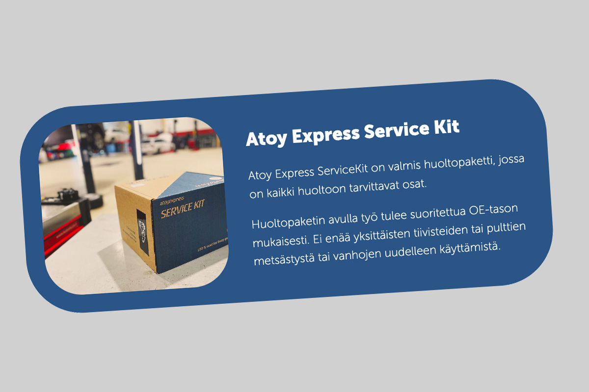 Atoy Express Service Kit: määräaikaishuollon helpottamiseksi - Automediat